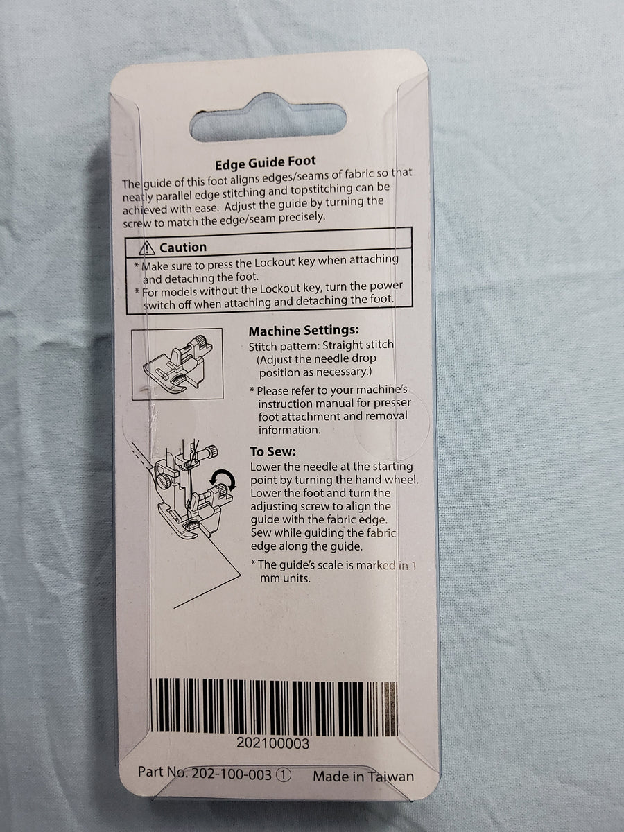 Janome Edge Guide Foot – Know-How Sewing Essentials