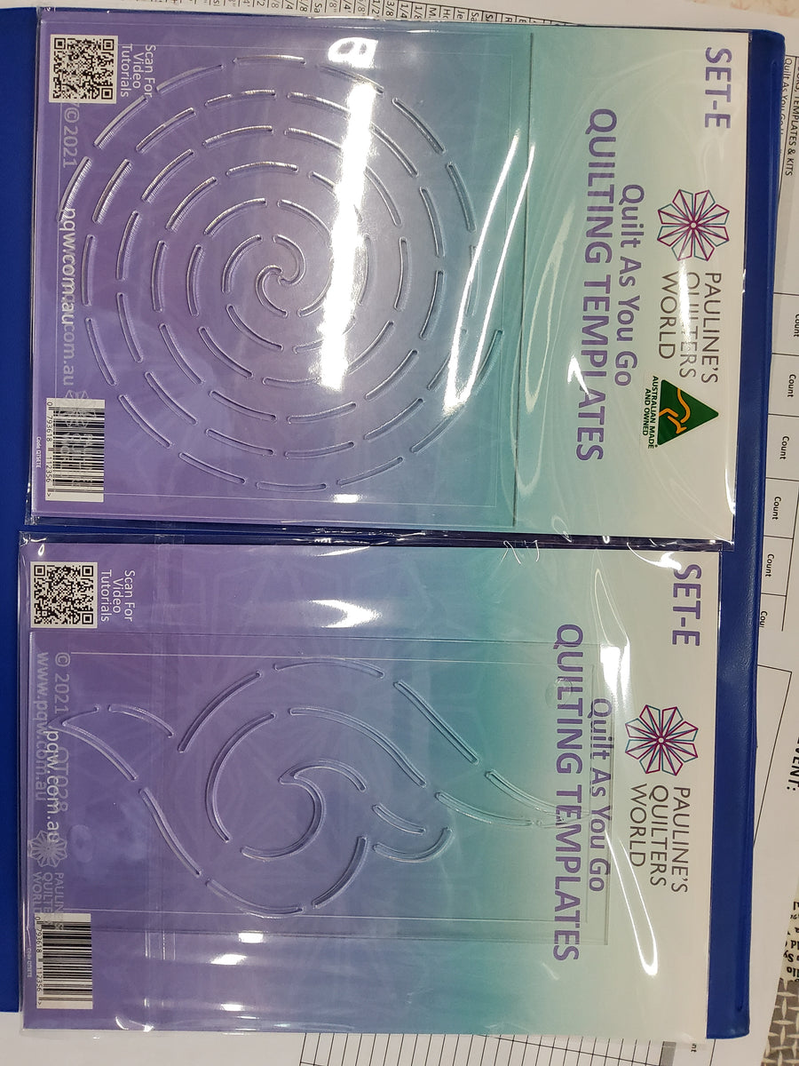 Qayg quilting templates set E – Know-How Sewing Essentials